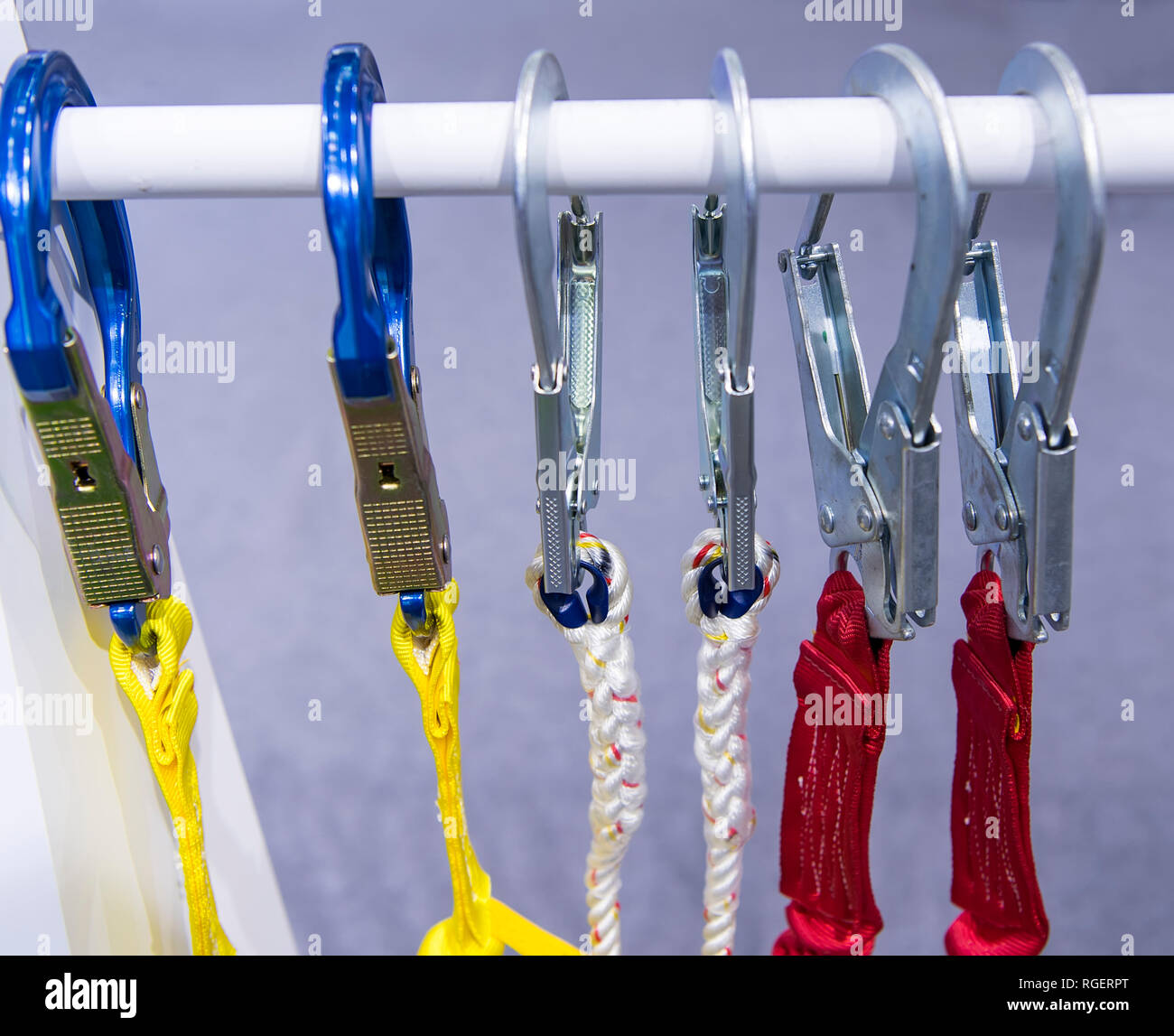 different hooks on a cord Stock Photo - Alamy