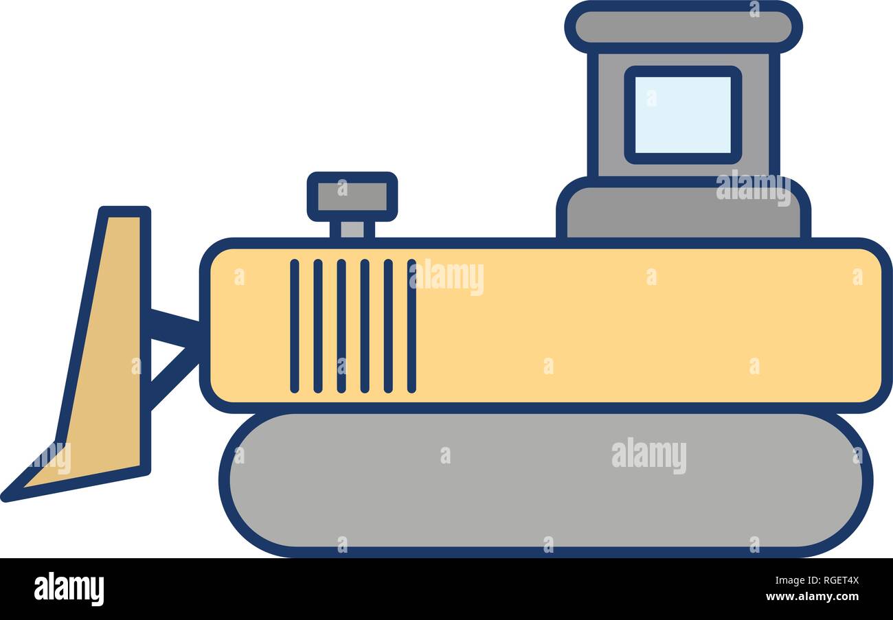 Bulldozer Vector Icon Sign Icon Vector Illustration For Personal And ...