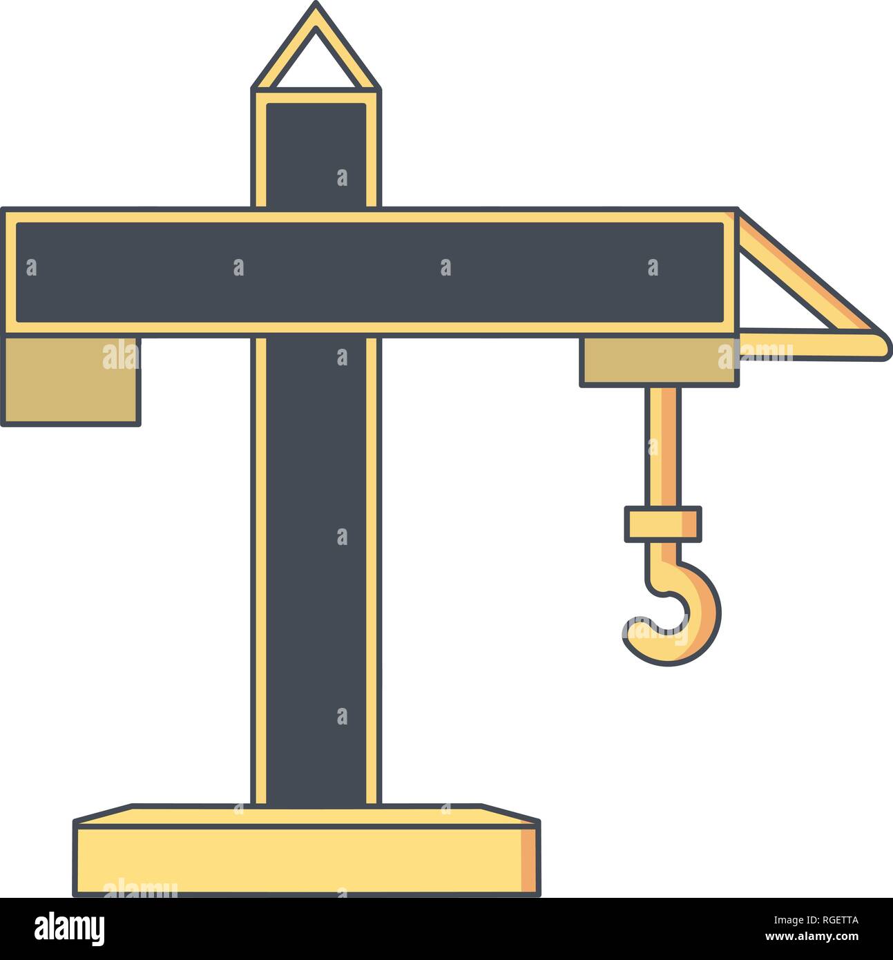 Construction Crane Sign Icon Vector Illustration For Personal And ...
