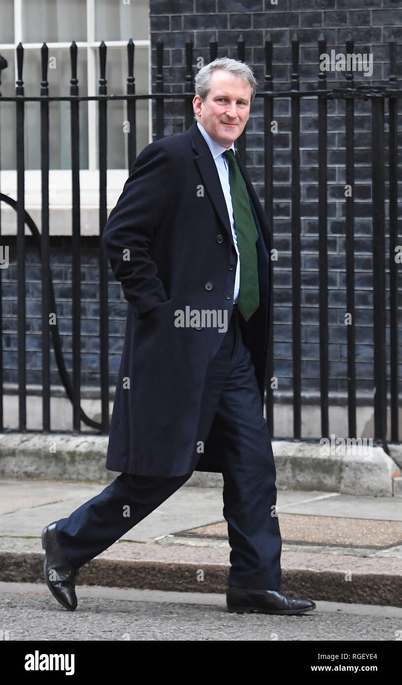 Education Secretary Damian Hinds arrives in Downing Street, London, for ...