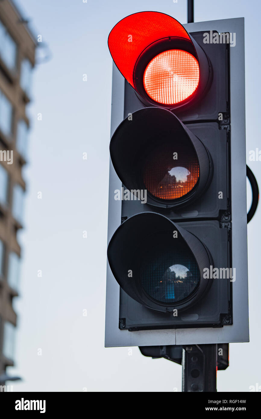 Illuminated no entry sign hi-res stock photography and images - Alamy