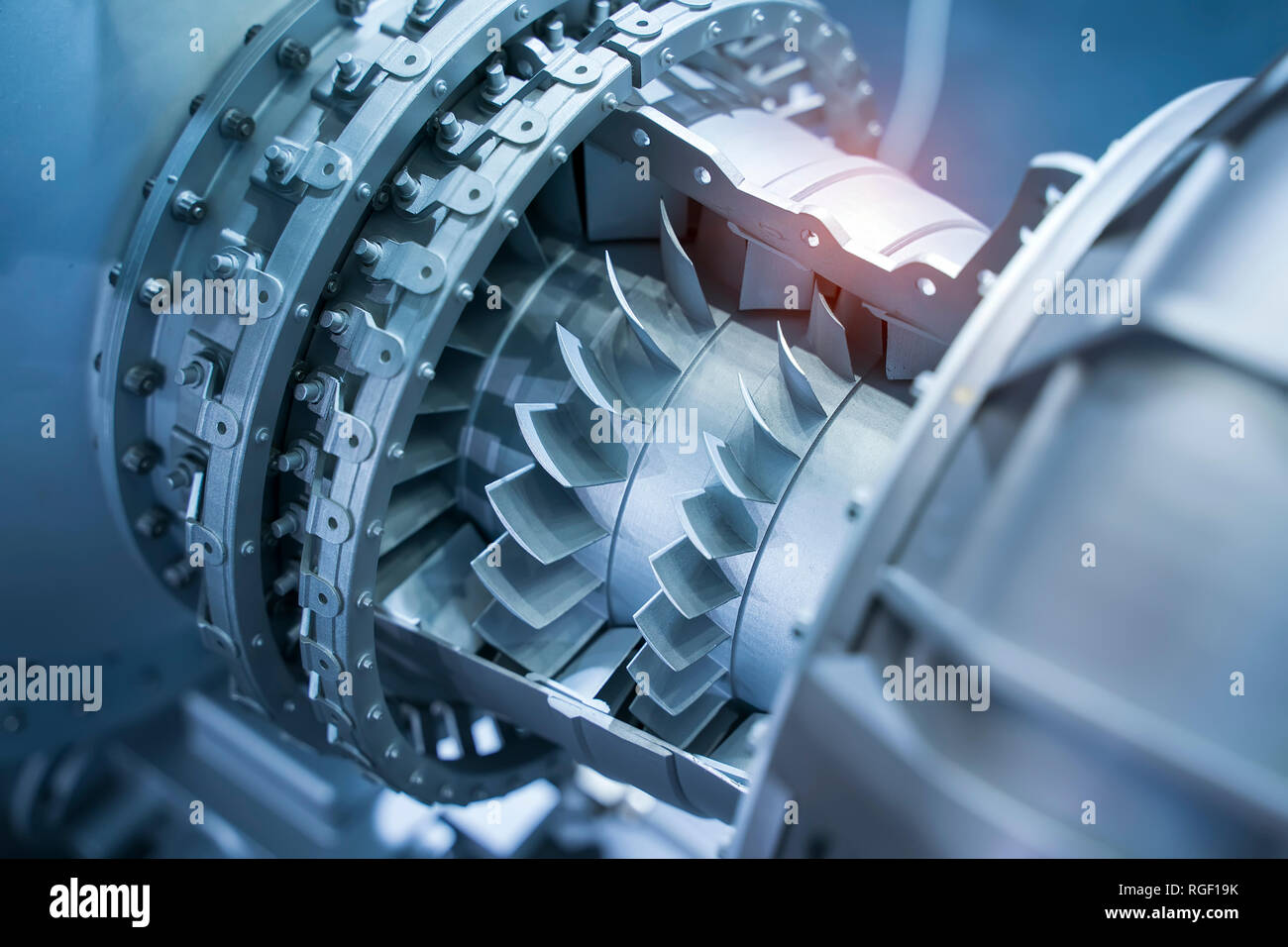 turbine metal mechanism details Stock Photo - Alamy