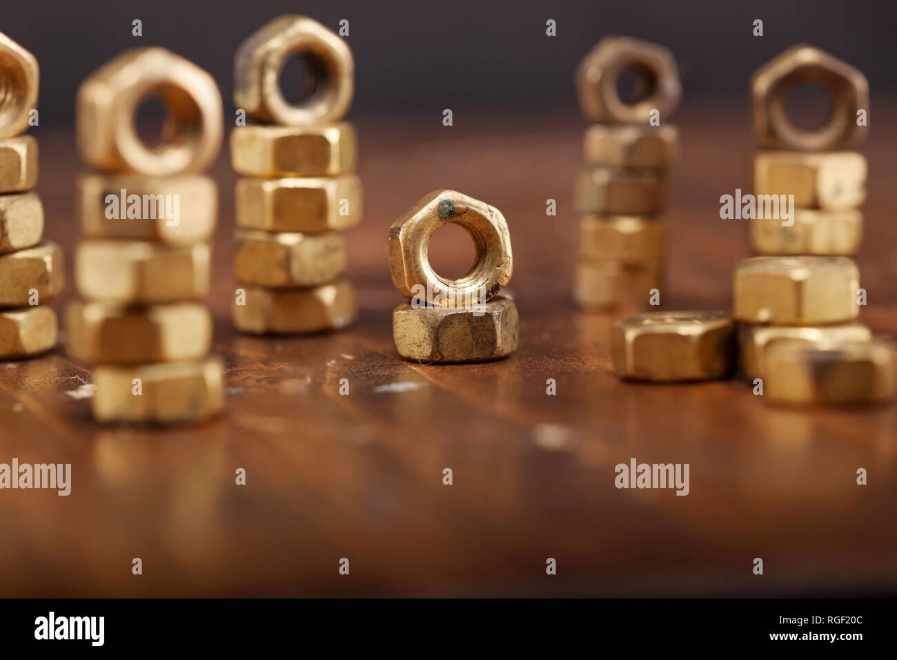 Background of a Screw nuts Stock Photo - Alamy