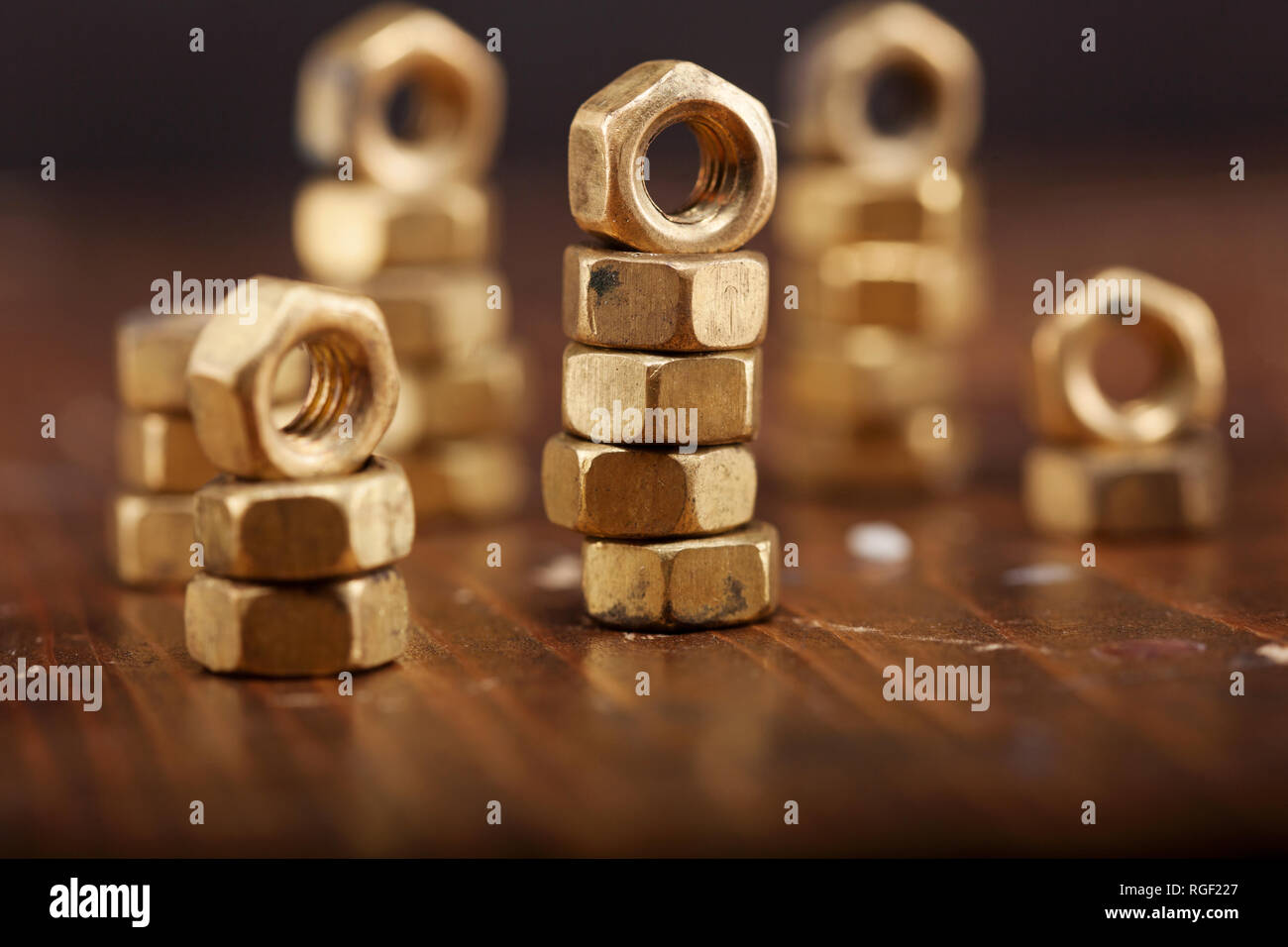 Background of a Screw nuts Stock Photo - Alamy