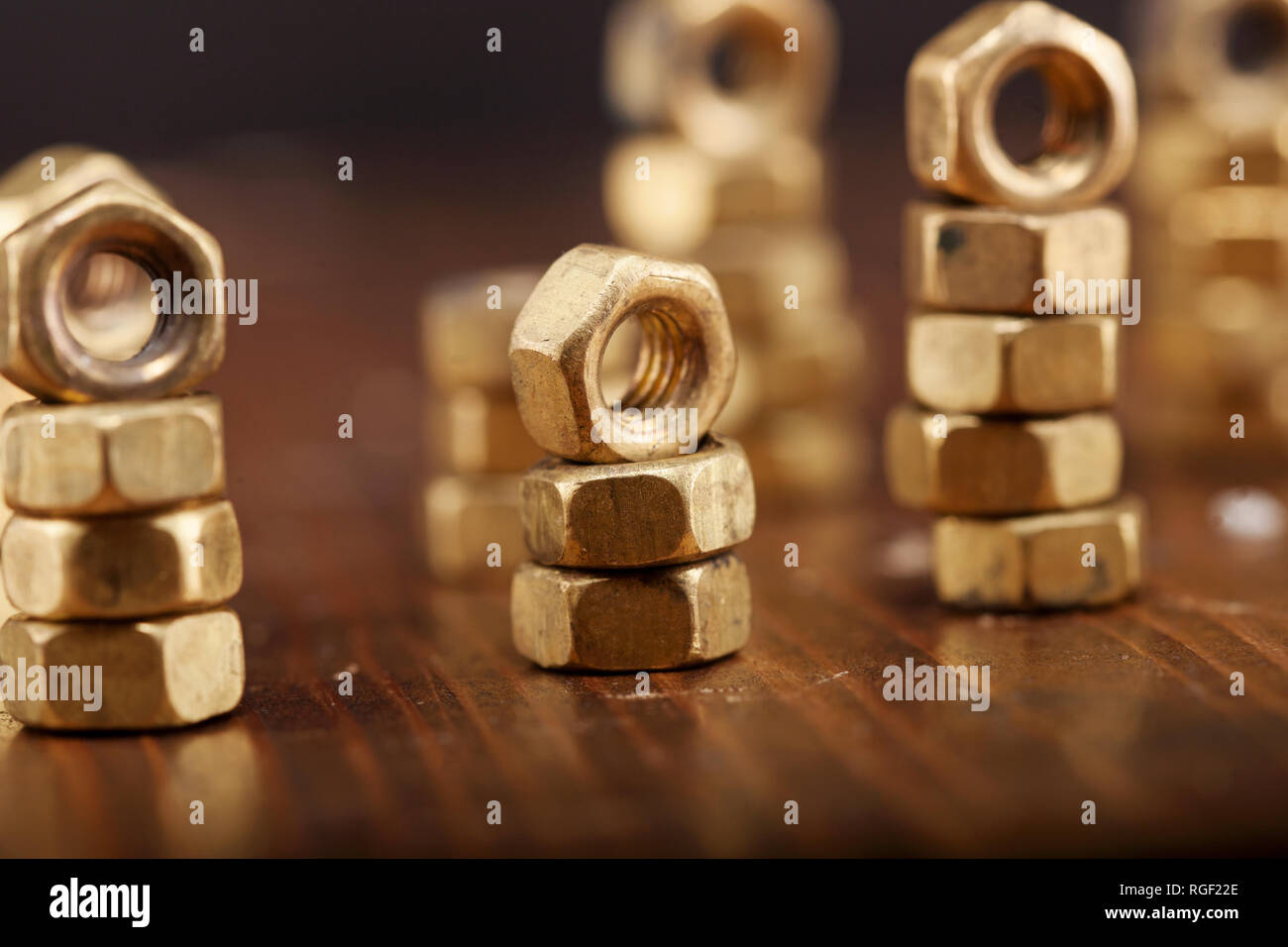 Background of a Screw nuts Stock Photo - Alamy