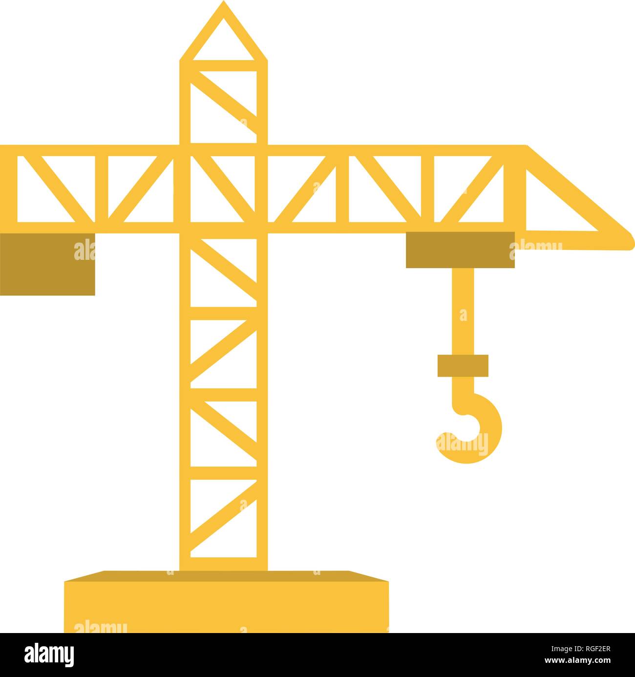 Construction Crane Sign Icon Vector Illustration For Personal And ...