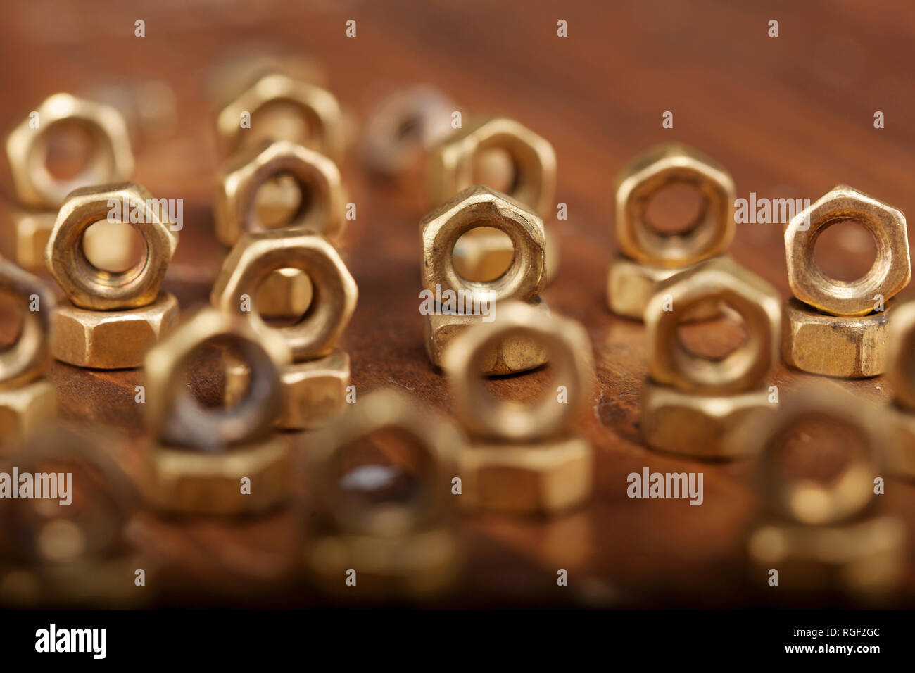 Background of a Screw nuts Stock Photo - Alamy