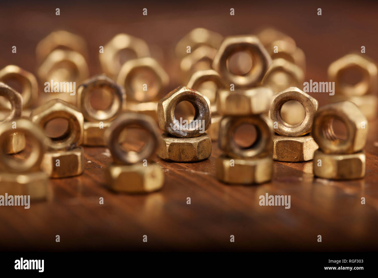 Background of a Screw nuts Stock Photo - Alamy