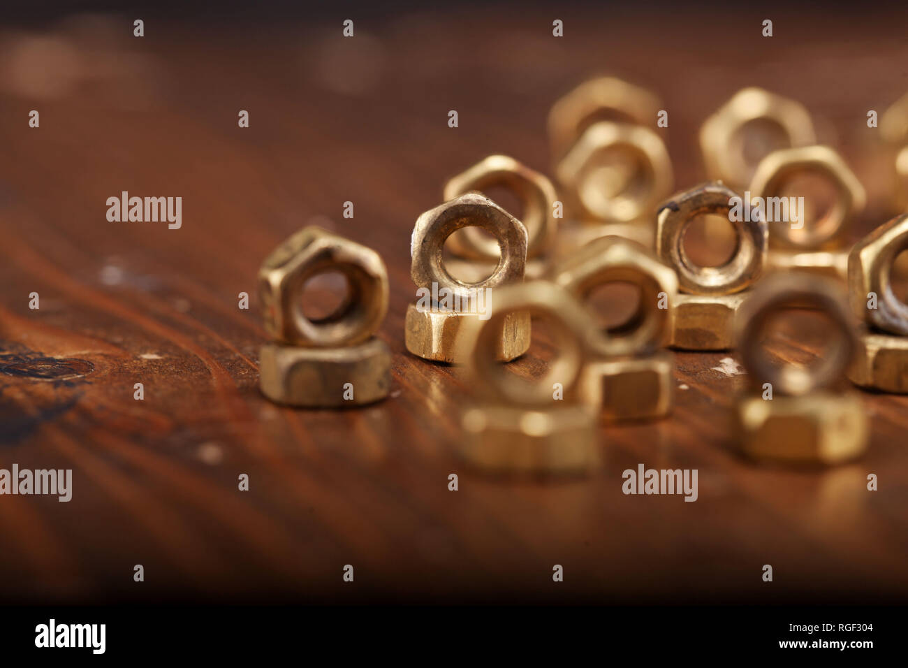 Background of a Screw nuts Stock Photo - Alamy