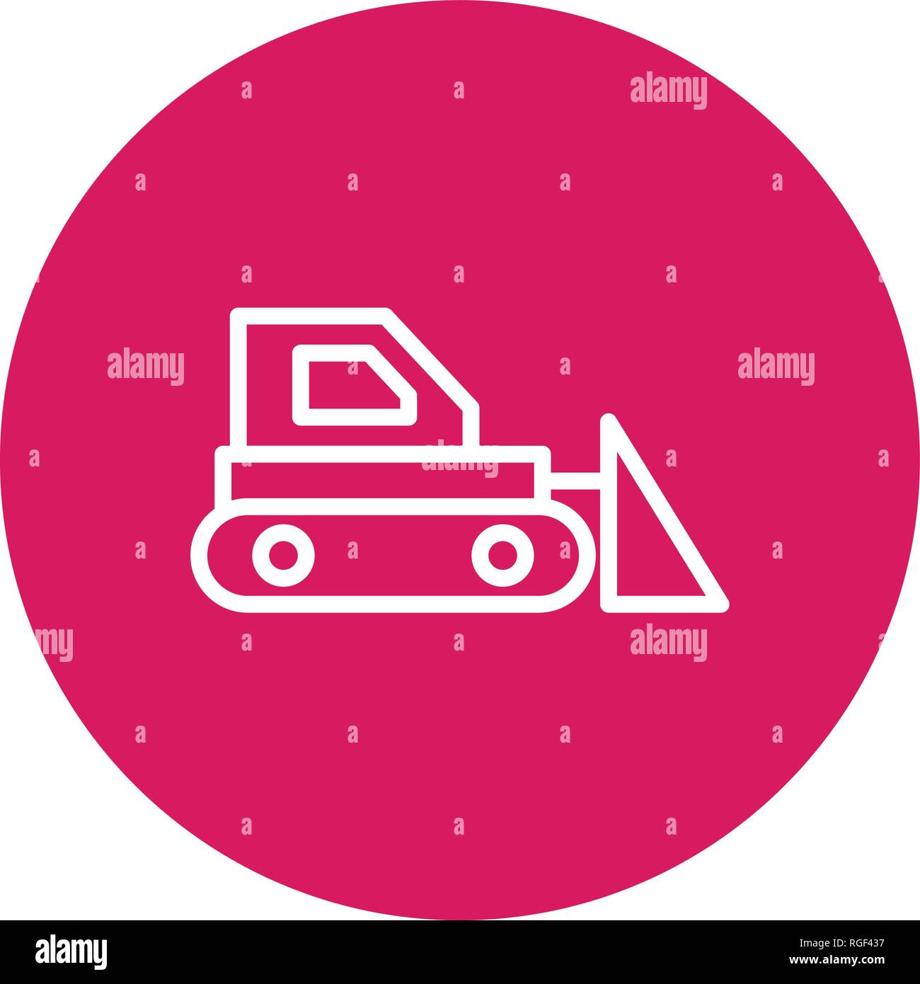 Bulldozer Vector Icon Sign Icon Vector Illustration For Personal And ...