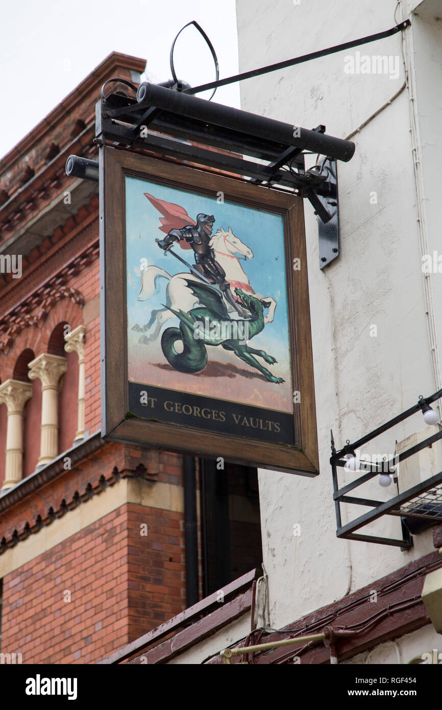 George Vaults Pub Sign, Cheltenham; England; UK Stock Photo - Alamy
