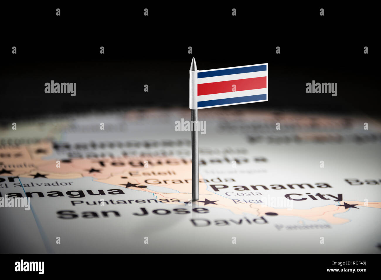 Costa rica map political hi-res stock photography and images - Alamy