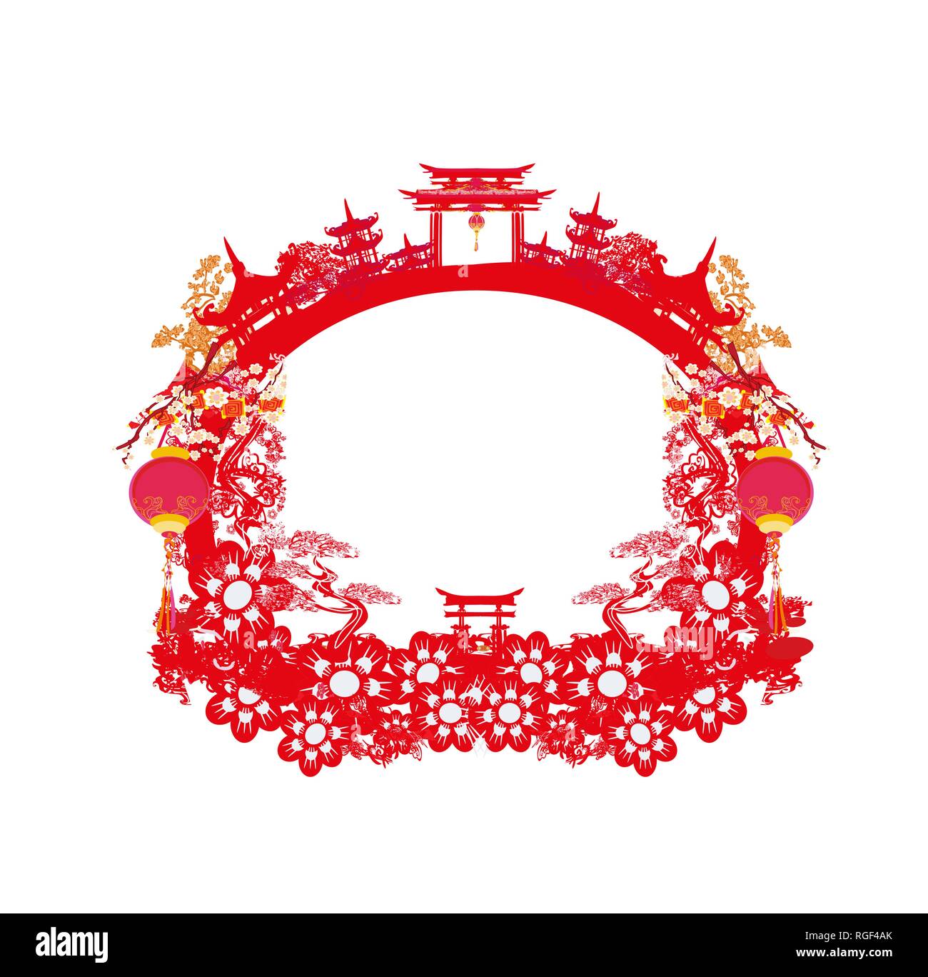 Mid-Autumn Festival for Chinese New Year - frame Stock Vector Image ...