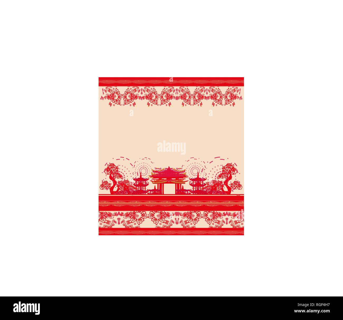 Asian theme card Stock Vector Image & Art - Alamy