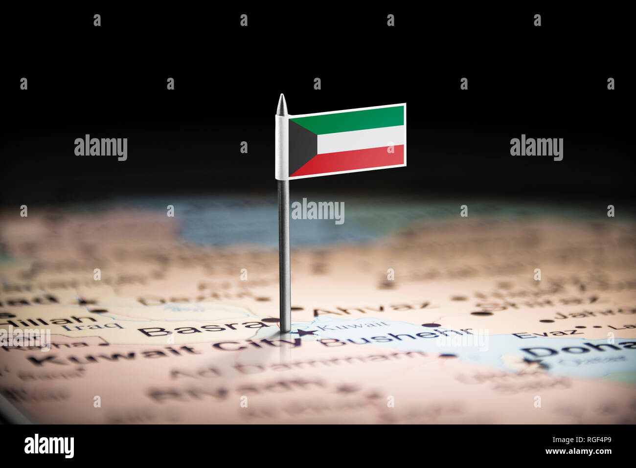 Kuwait state map hi-res stock photography and images - Alamy