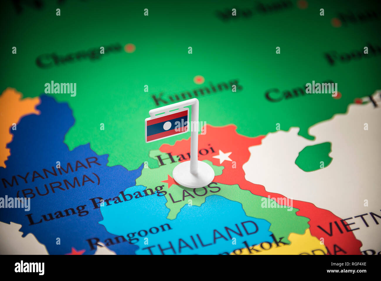 Marked destination on map hi-res stock photography and images - Alamy