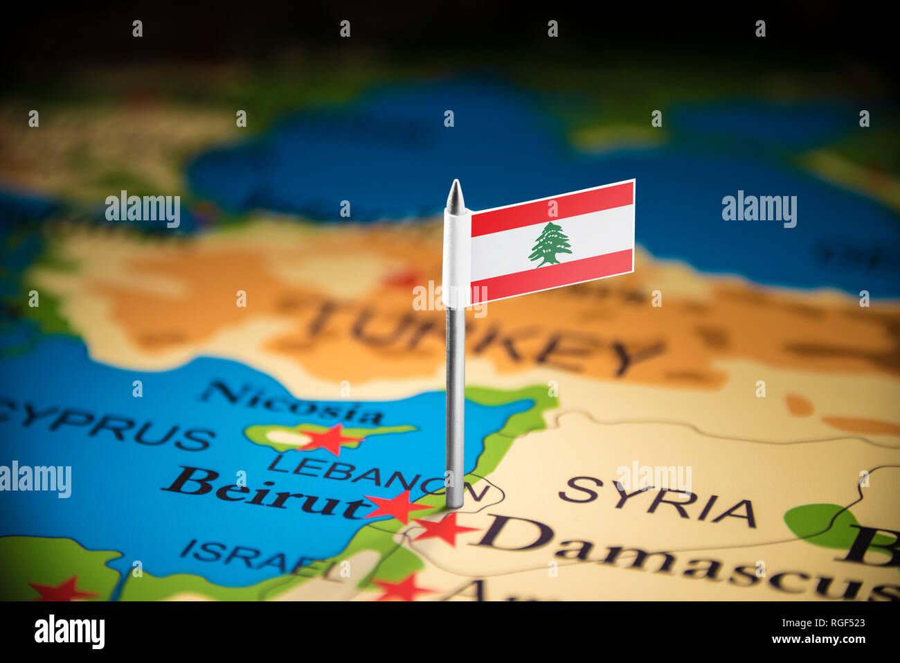 Flag map of lebanon hi-res stock photography and images - Alamy