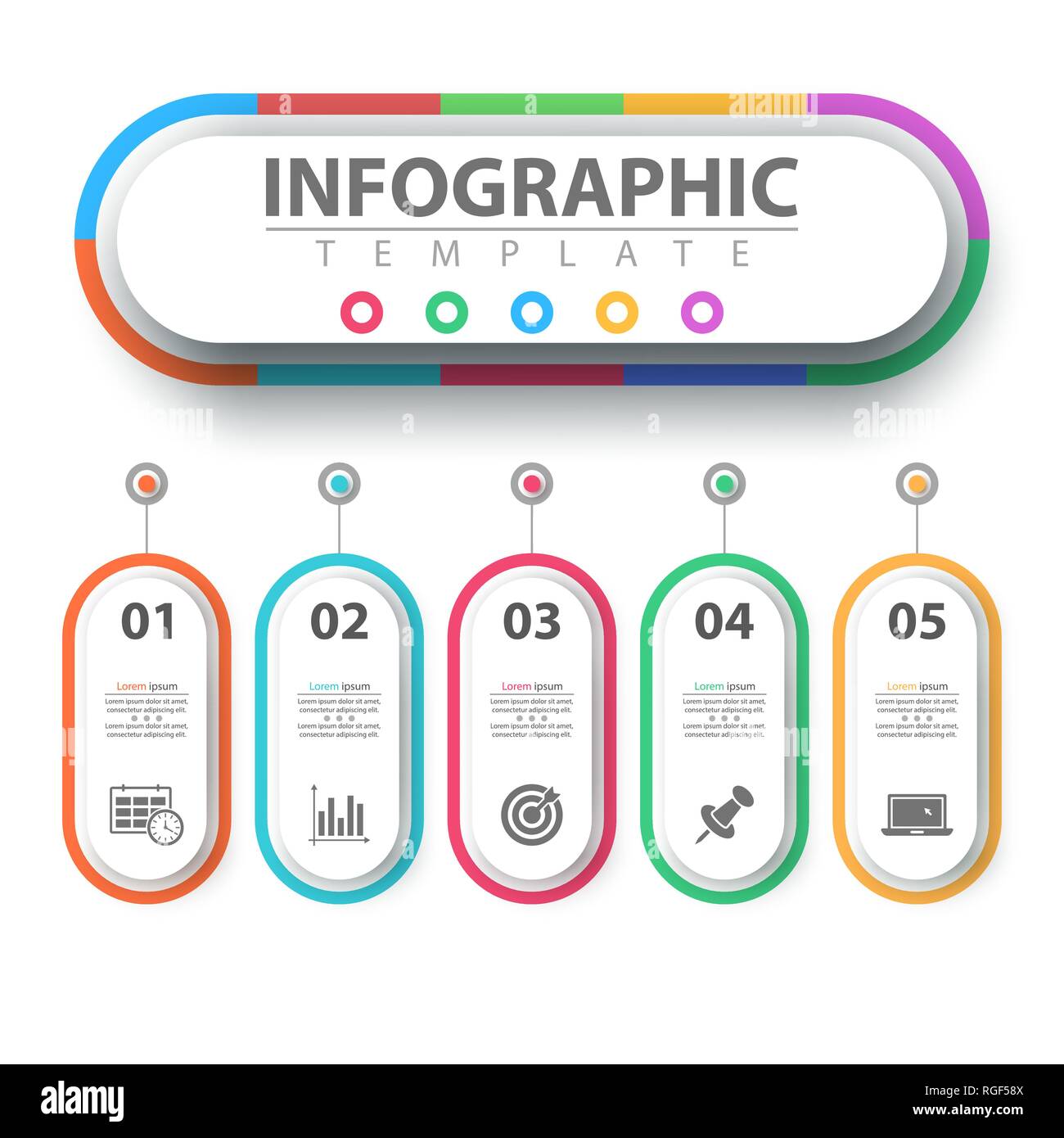 Business infographic. Paper origami template Stock Vector Image & Art ...