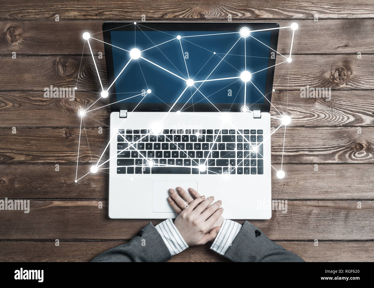 Concept of social connection and networking with social connection ...