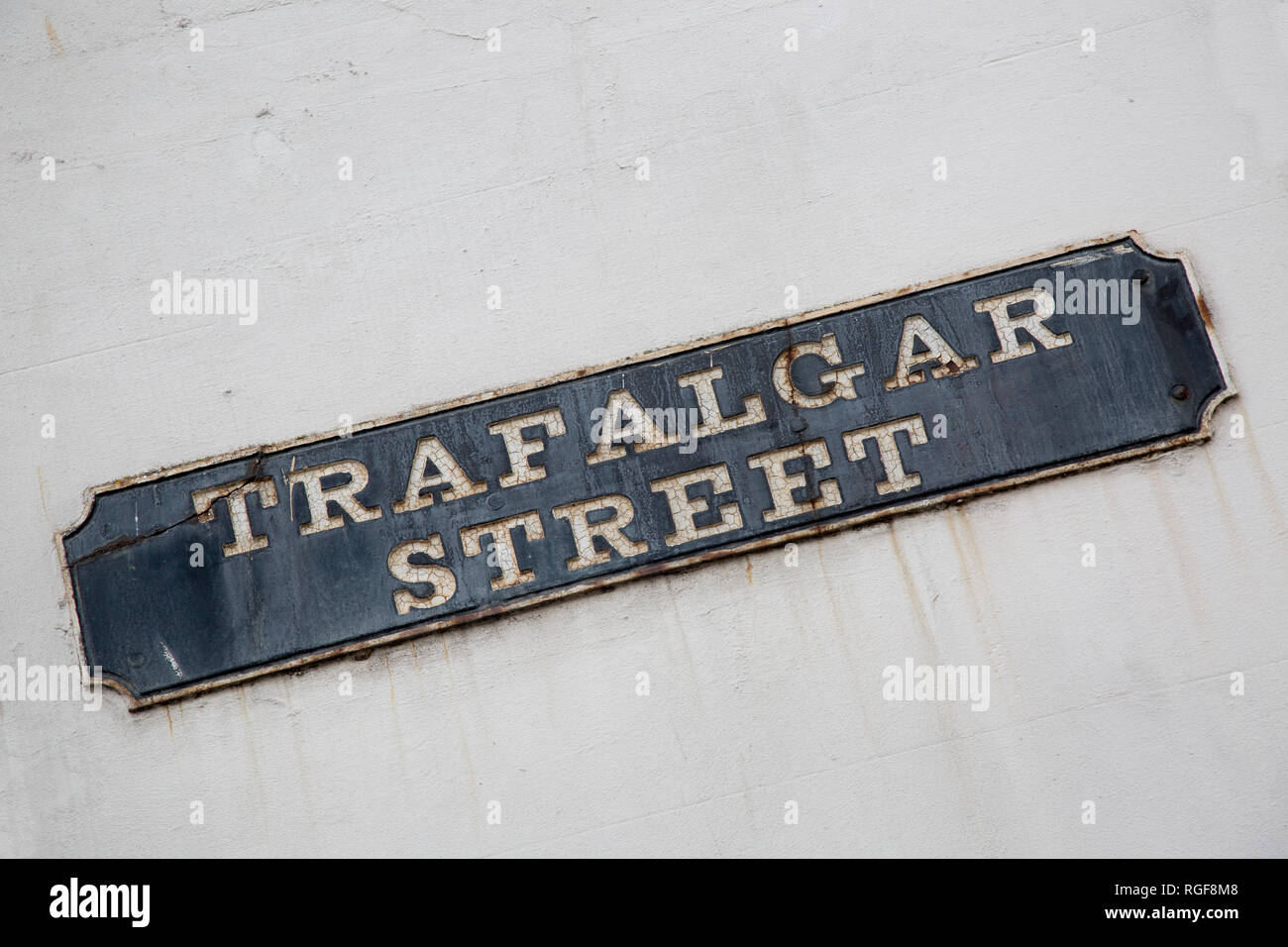 Trafalgar street sign hi-res stock photography and images - Alamy