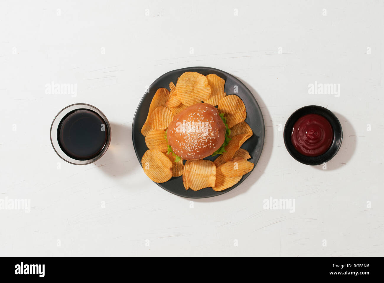 Still life fast food hamburger menu hi-res stock photography and images ...