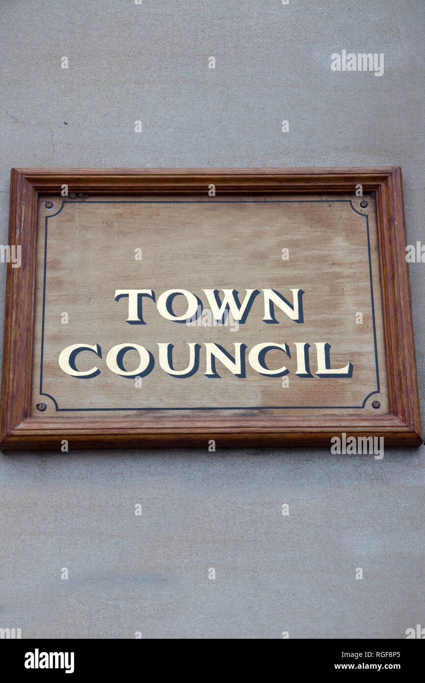 Town council sign hi-res stock photography and images - Alamy