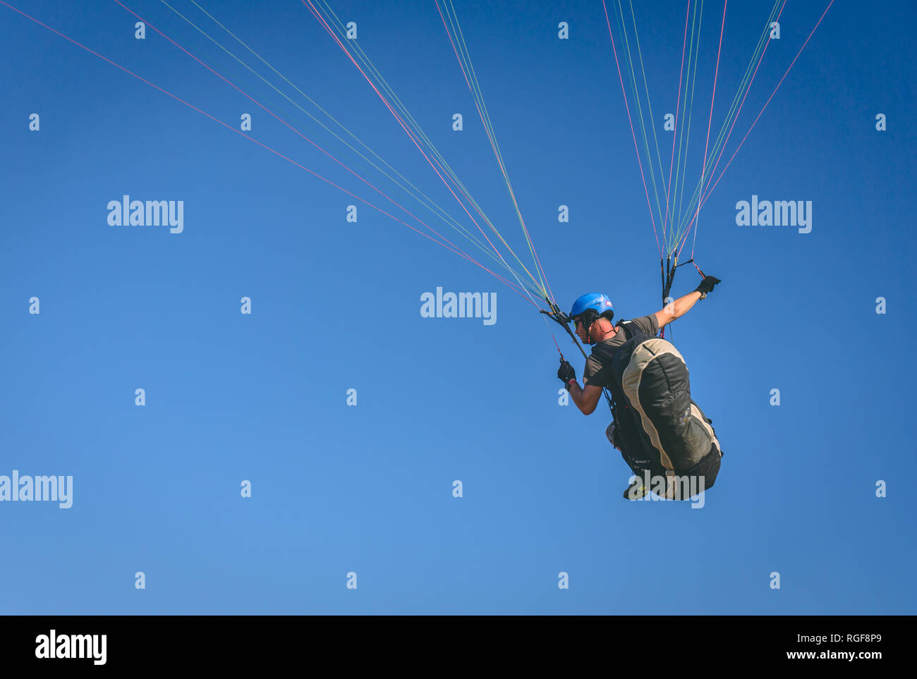 Parachute fly man hi-res stock photography and images - Alamy