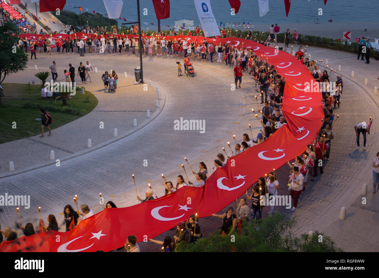 19th May 2018; Antalya, Turkey - People celebrating youth and sports ...
