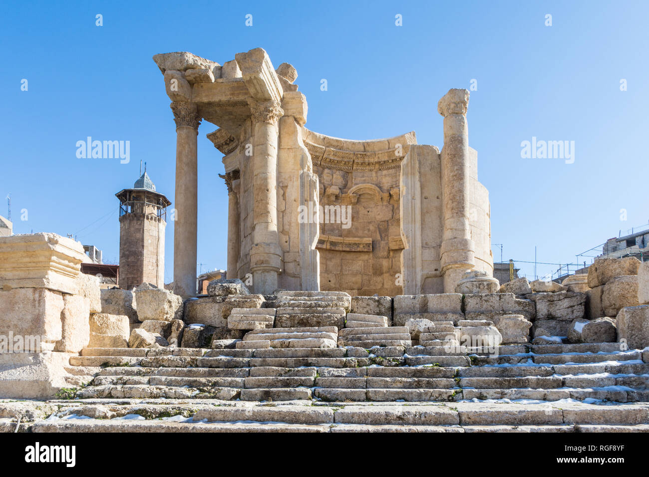 Temple of Venus, Heliopolis Roman ruins, Baalbek, Lebanon Stock Photo ...