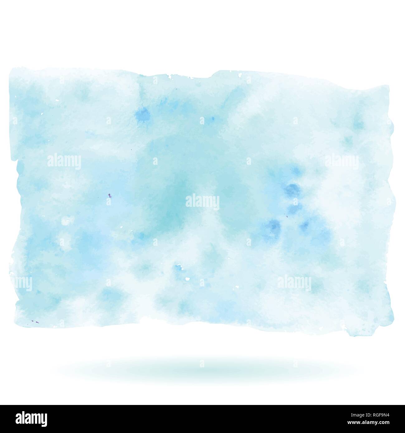 Hand Painted Art Of Watercolor Blue Color Paint On Watercolor Paper ...