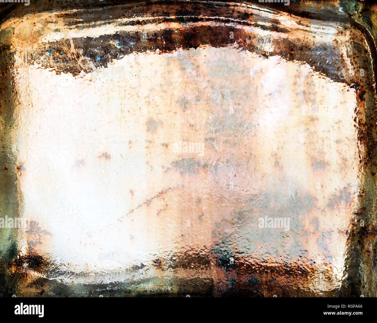 Background. Rust on a glass panel Stock Photo - Alamy