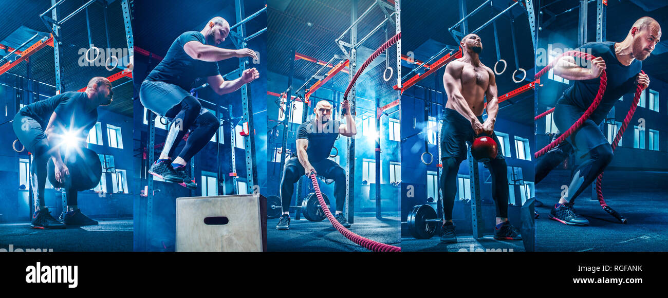 Man men working ropes rope hi-res stock photography and images - Alamy