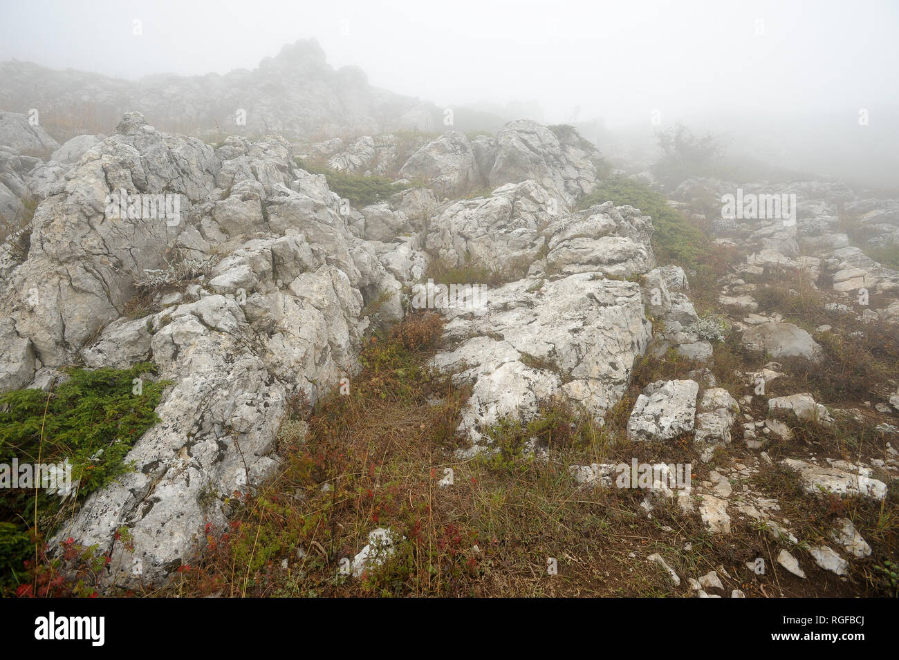 Angar-Burun mountain (1453 m above sea level) in Chatyr-Dag massive ...