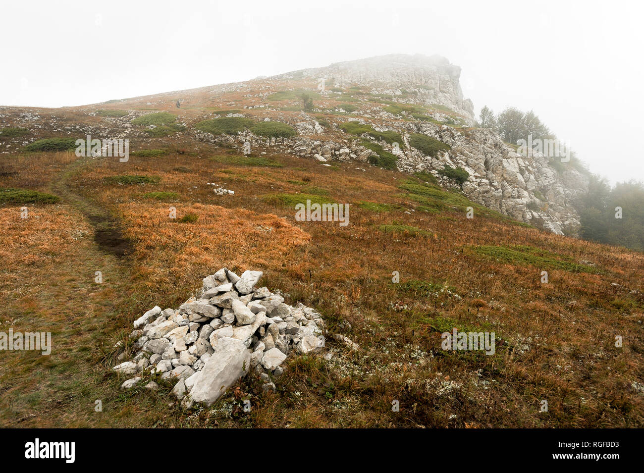 Angar-Burun mountain (1453 m above sea level) in Chatyr-Dag massive ...