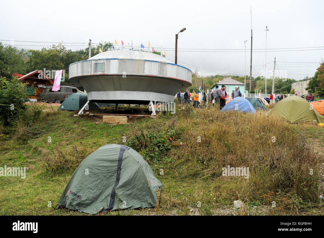 Turbaza on Anharskyy Pereval (Angarskyi Pass) on 752 m above sea level ...