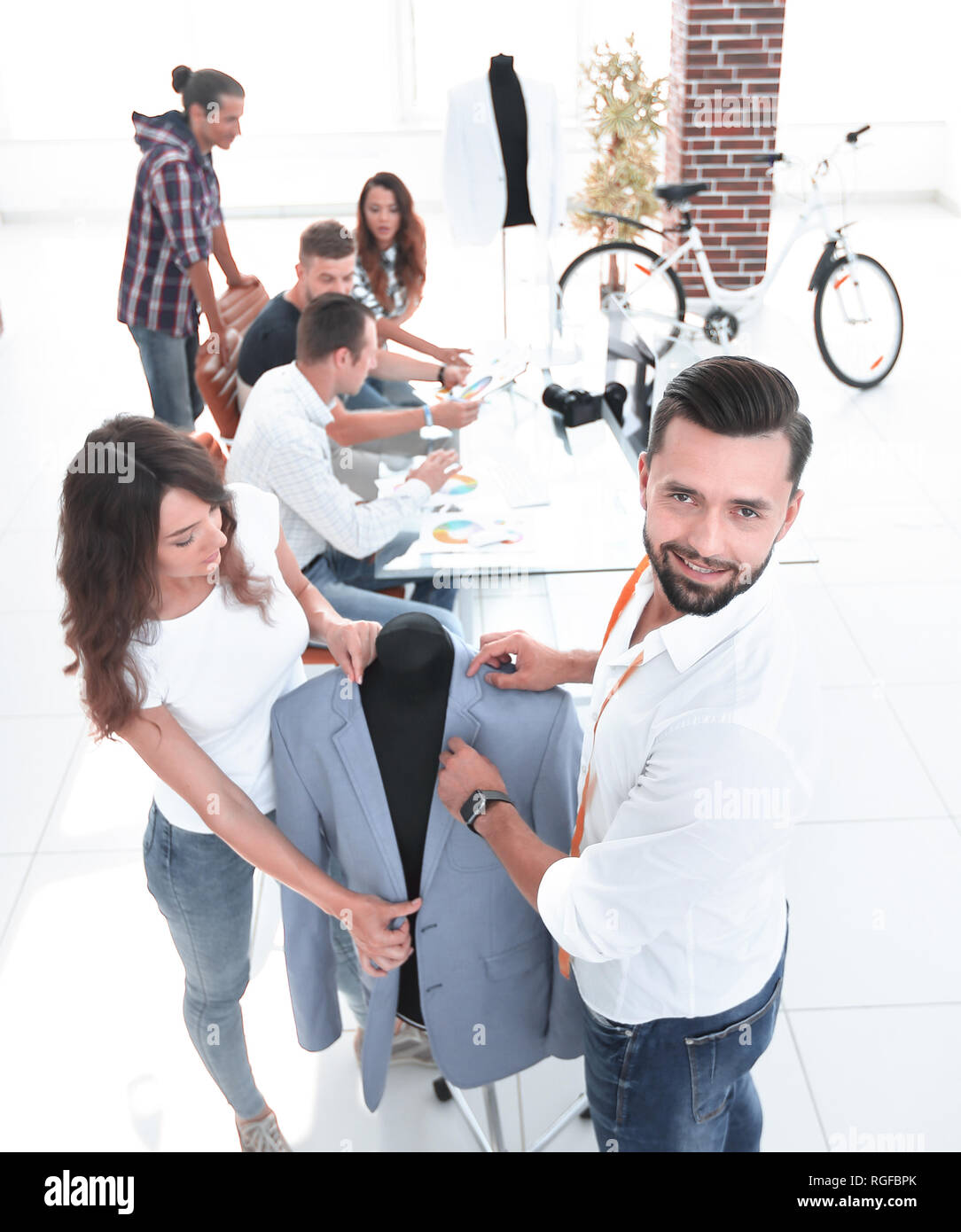 designers working on new models menswear Stock Photo - Alamy