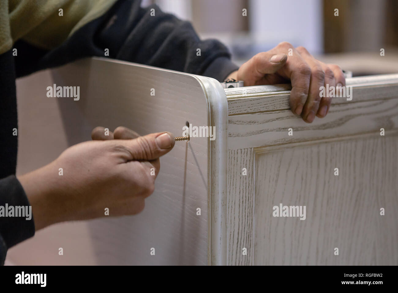 Making furniture from wood. Work carpenter. Carpentry tools. Carpentry ...