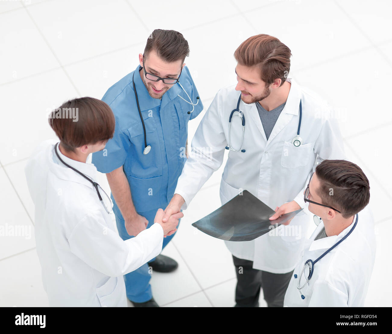 handshake two doctors at the meeting Stock Photo - Alamy