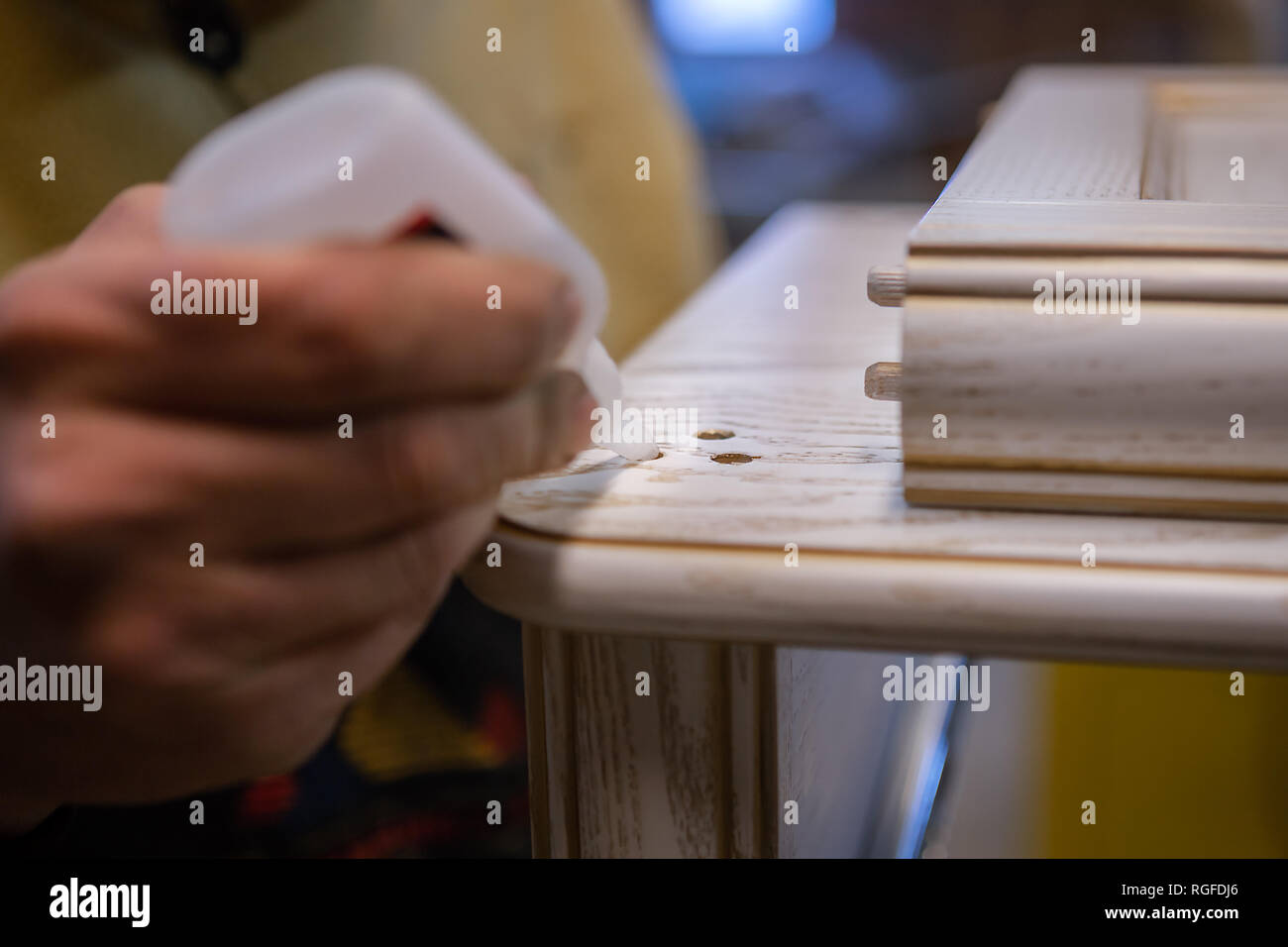 Making furniture from wood. Work carpenter. Carpentry tools. Carpentry ...