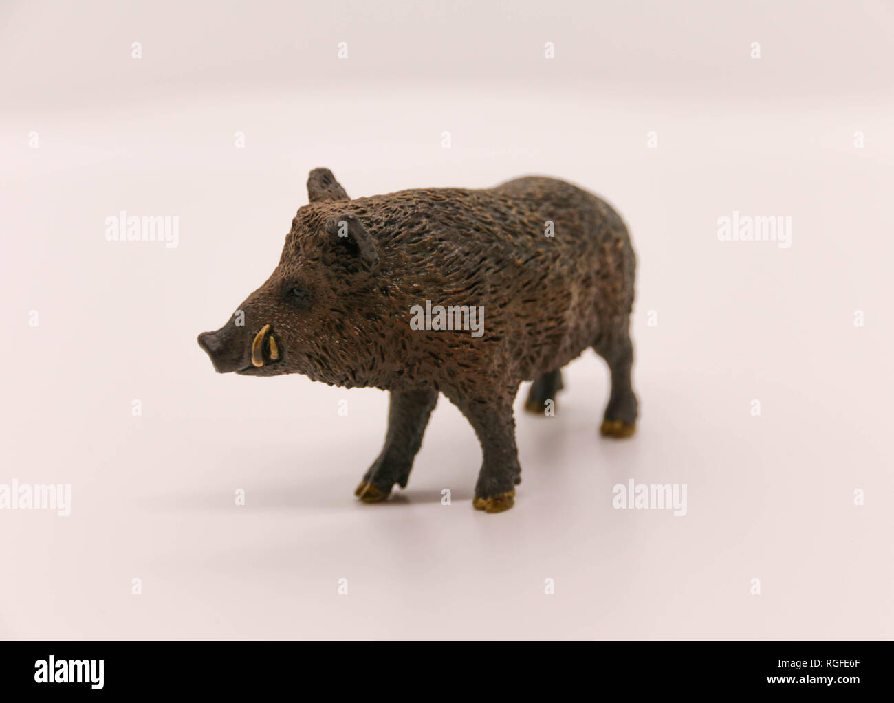 Boar lifelike sculpture figure Stock Photo - Alamy