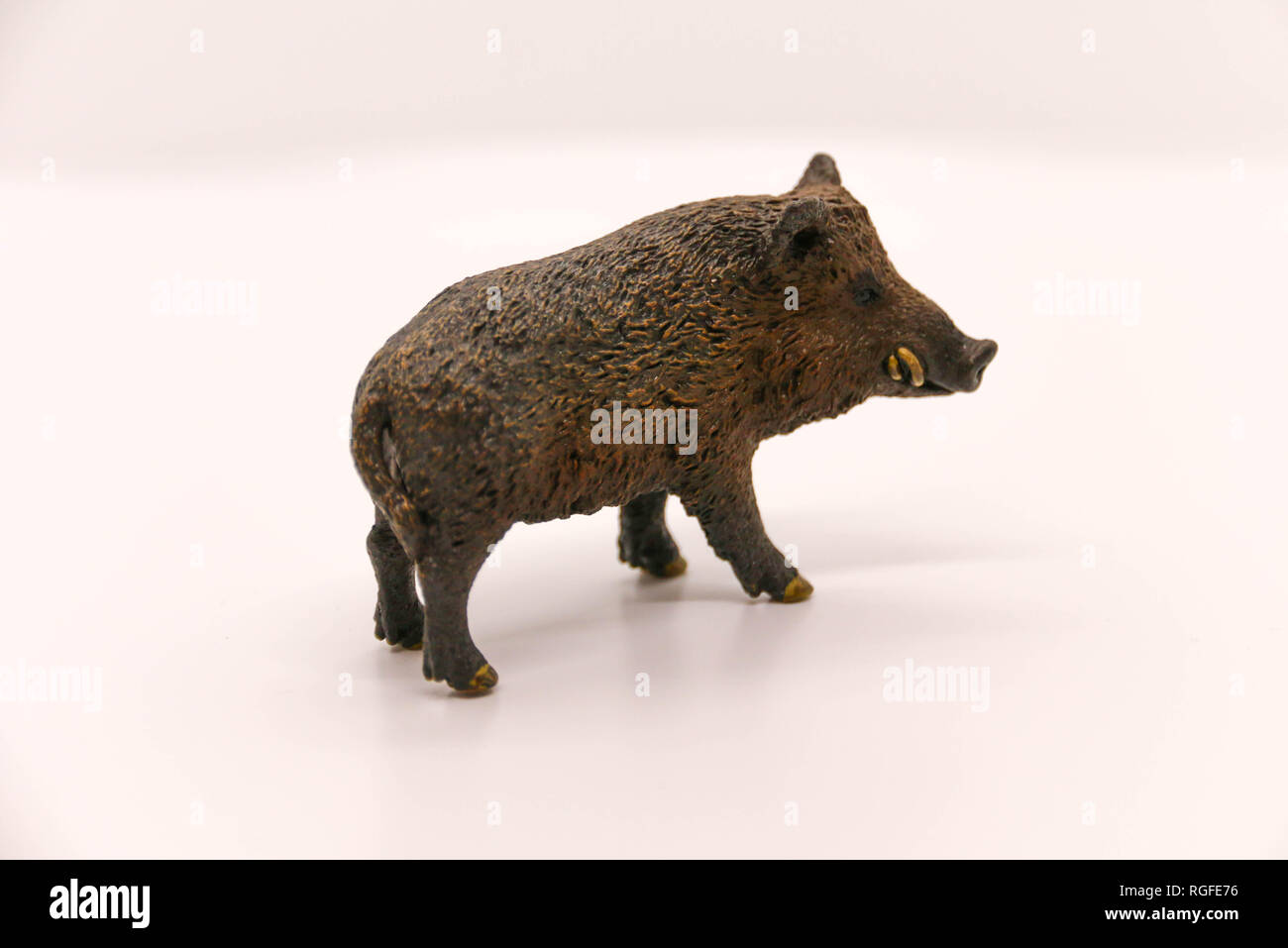 Boar lifelike sculpture figure Stock Photo - Alamy