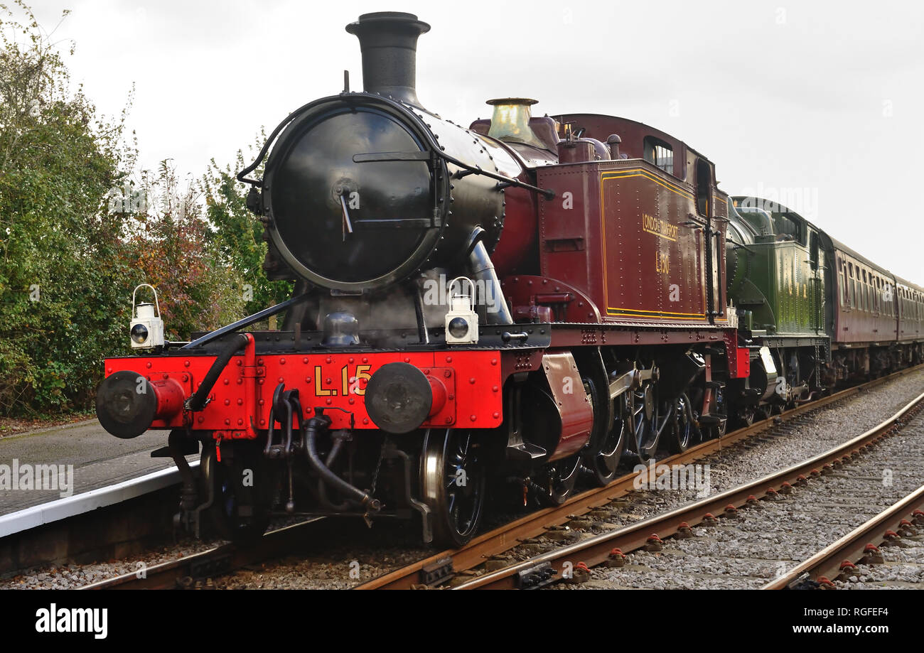 GWR loco No 5521, seen here as No L150, double heading with No 4270 at ...