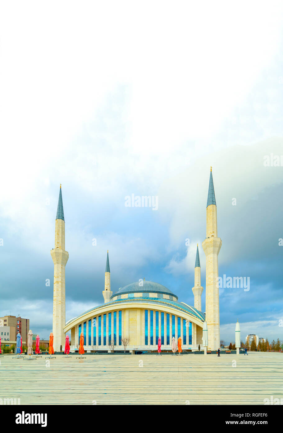 Ankara / Turkey - January 27 2019: Ahmet Hamdi Akseki Mosque in a ...