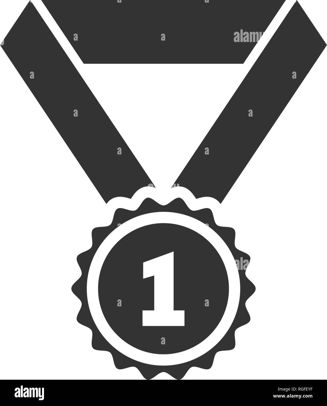 Gold medal 1 isolated Black and White Stock Photos & Images - Alamy