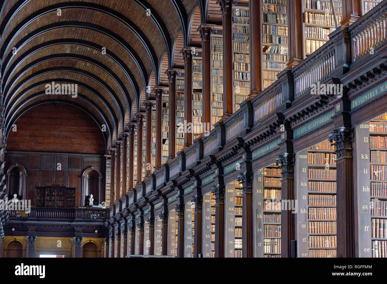 The Long Room in The Old Library, Trinity College, Dublin, Ireland ...