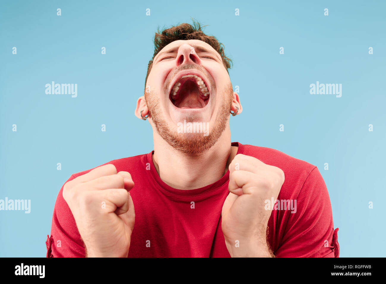 I won. Winning success happy man celebrating being a winner. Dynamic ...