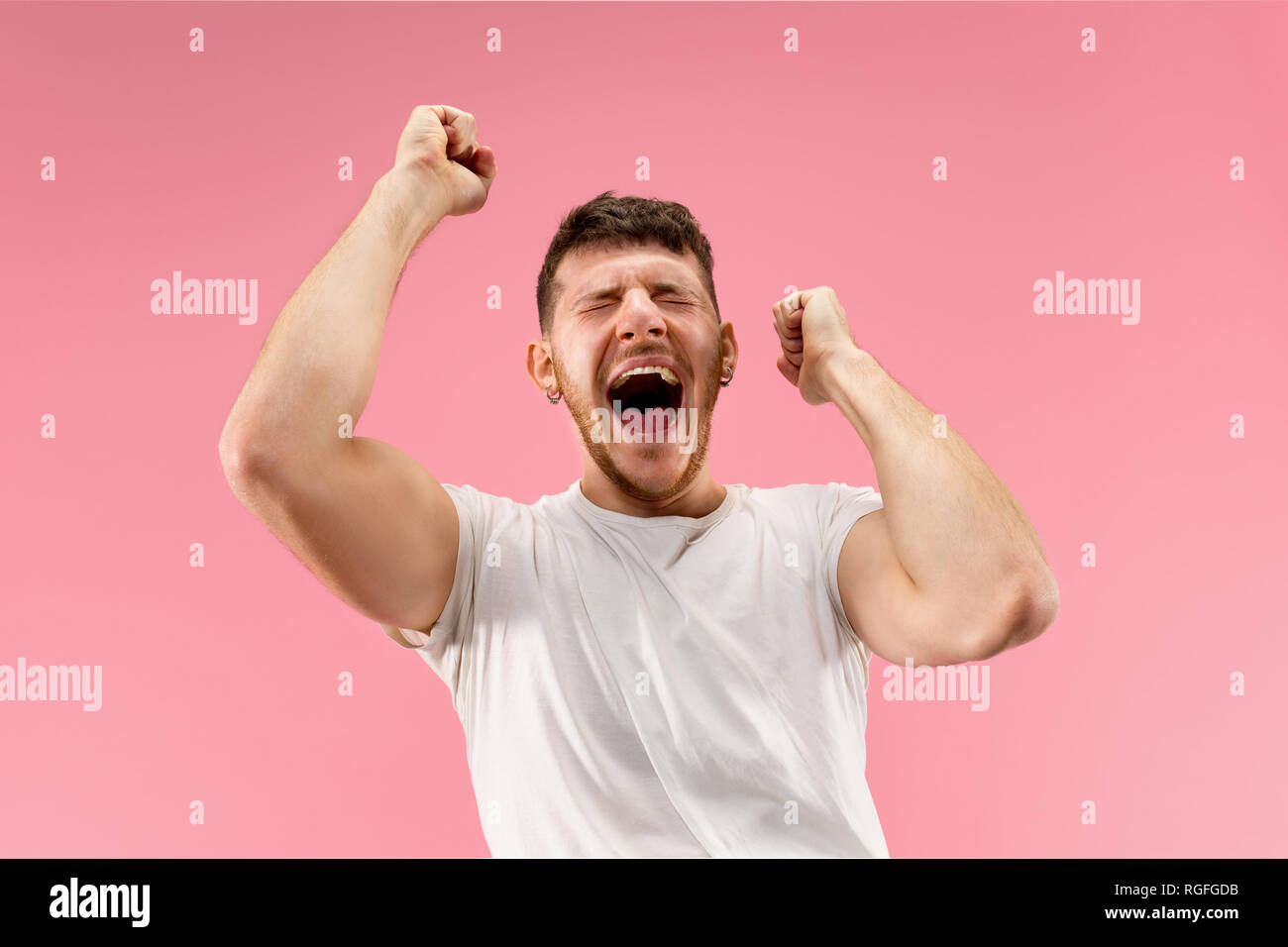 I won. Winning success happy man celebrating being a winner. Dynamic ...