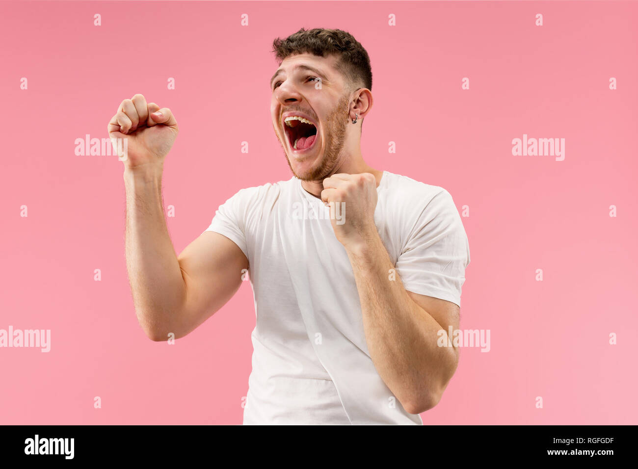 I won. Winning success happy man celebrating being a winner. Dynamic ...