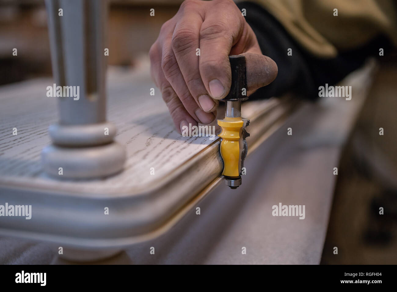 Making furniture from wood. Work carpenter. Carpentry tools. Carpentry ...