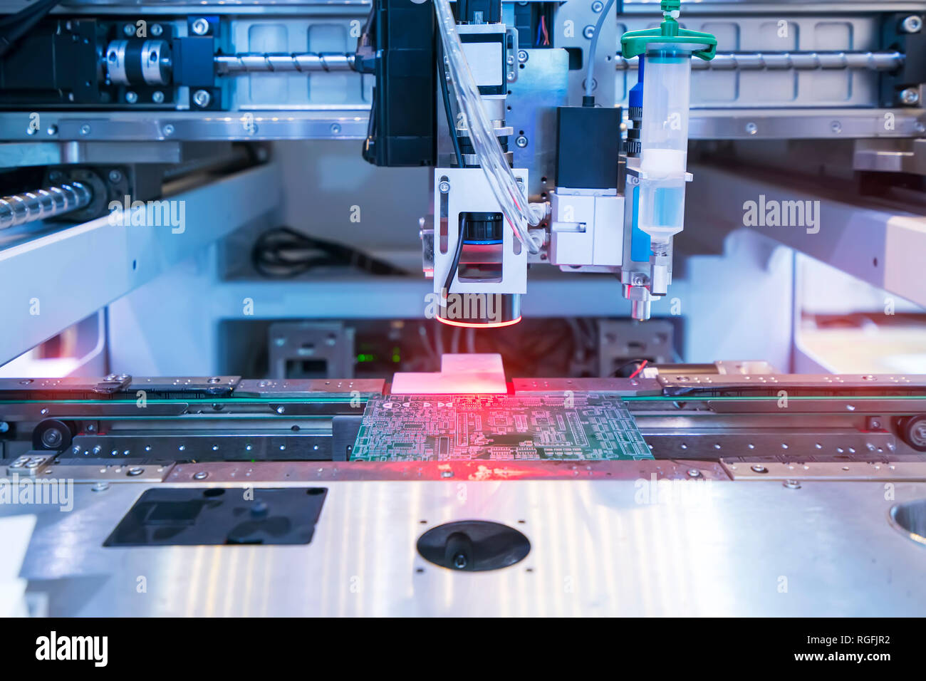 Robotic vision sensor camera system in intellegence factory Stock Photo ...